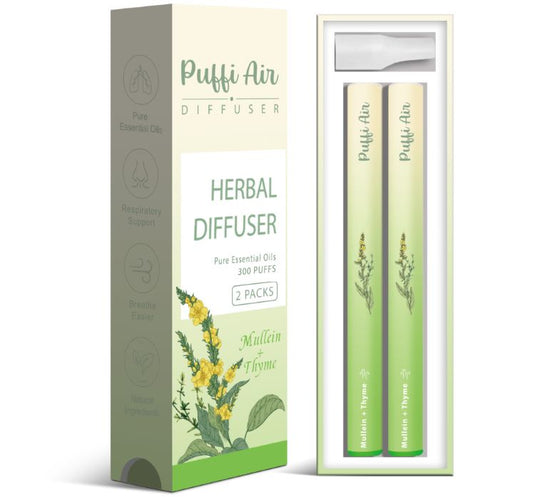 PUFFIAIR | Natural Lung Cleanse-Mullein Leaf Aromatherapy Support
