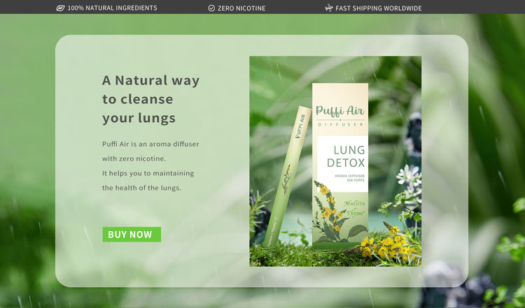 PUFFIAIR | Natural Lung Cleanse-Mullein Leaf Aromatherapy Support